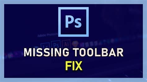 photoshop cc how to fix missing toolbar reset tools and workspaces youtube