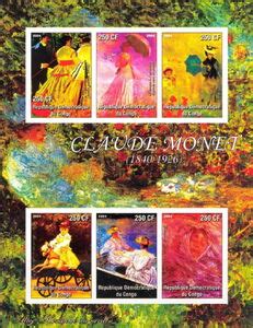 Stamp Paintings By Claude Monet Congo Dem Rep Kinshasa Illegal