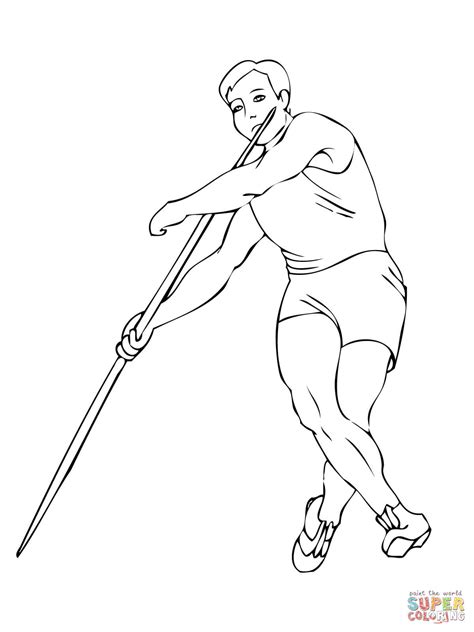 Coloriage Lancer Du Javelot Coloriages Imprimer Gratuits