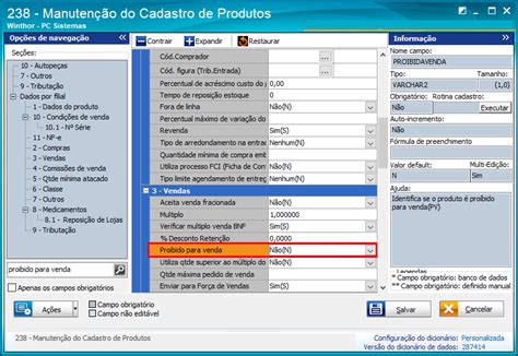 WINT O que fazer quando o produto não estiver permitido para Venda e