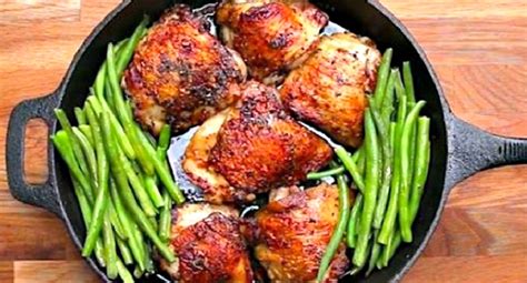 Voici Une Recette De Cuisses De Poulet Au Miel Et À LAil Un Plat