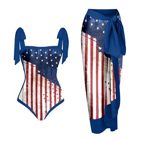 Independence Day Women Fashion Independence Day Flag Print Two Piece