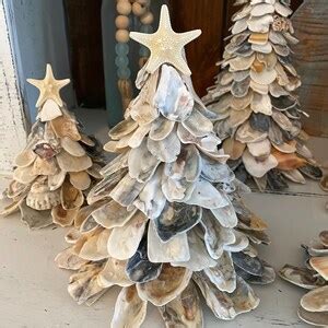 5 Coastal Oyster Shell Christmas Tree Etsy