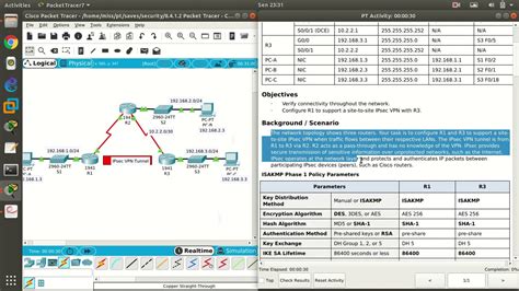 8 4 1 2 Cisco Packet Tracer 7 2 Configure And Verify A Site To Site