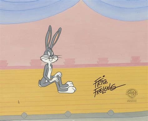 Looney Tunes Original Production Cel With Matching Drawing Bugs Bunny