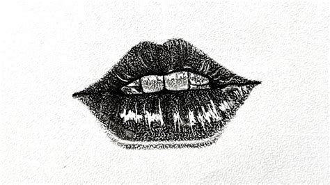 How To Draw Lips With Pencil Easy Drawing Of Realistic Lips And