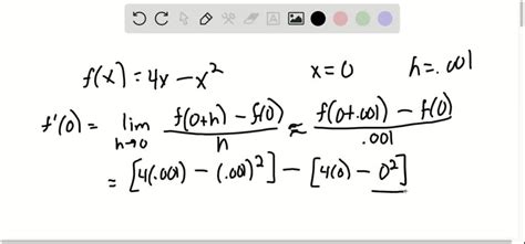 solved in exercises 17 26 find the numerical derivative of the given function at the indicated