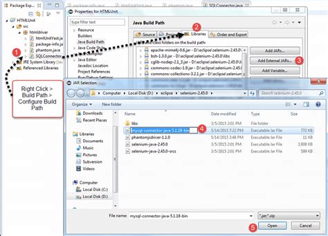 database testing using selenium how to connect