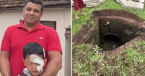 Menino de 7 anos cai em bueiro e é arrastado pela tubulação durante
