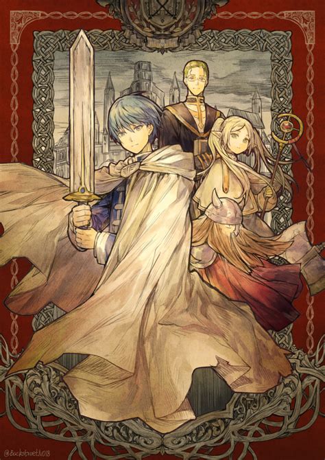 Frieren Himmel Eisen And Heiter Sousou No Frieren Drawn By