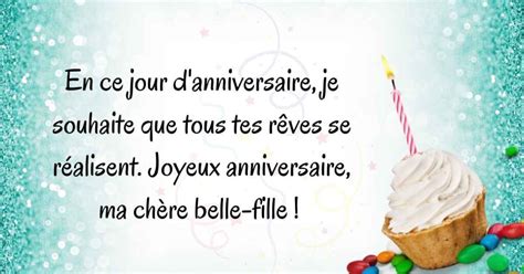 Joyeux anniversaire vœux pour la belle fille