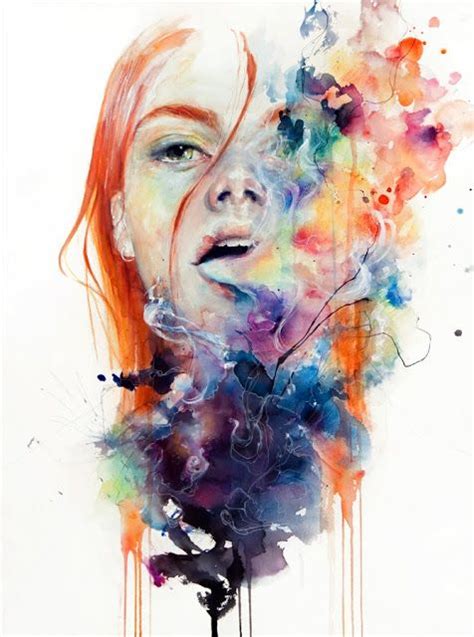 Emociones Abstractas Agnes Cecile Watercolor Portraits Watercolor