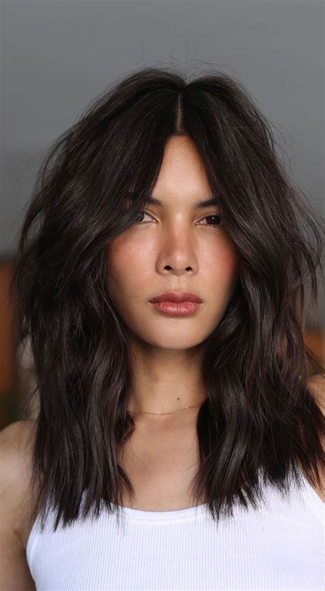 35 Cute Curtain Bangs That You Should Try In 2022 Dark Hair