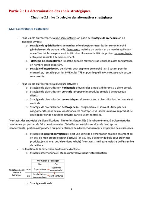 Management Strat Partie Partie La D Termination Des Choix