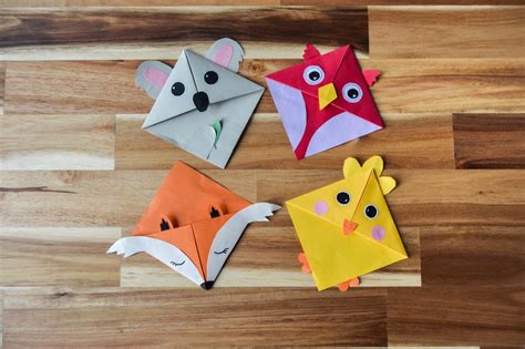 Origami para niños separadores para libros paso a paso