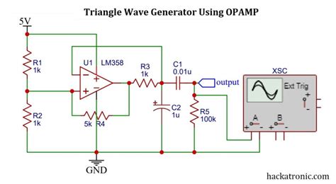 Triangle Wave Generator Using OPAMP Opamp Based Project