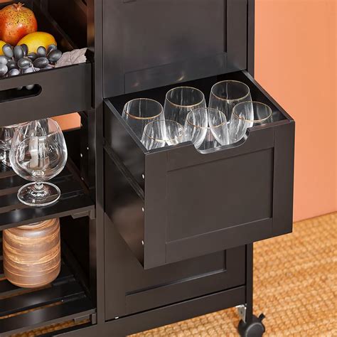 Chariot De Service Desserte Cuisine Roulettes Table Rangement Fkw W