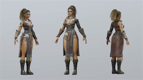 artstation blender game ready character modeling full process video and 3d model tutorials