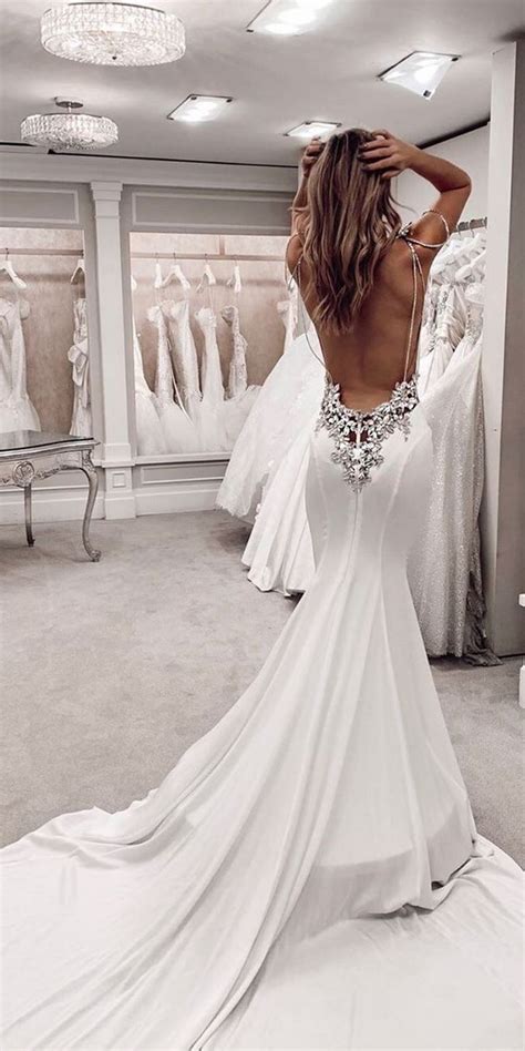 20 Bold Open Back Backless Wedding Dresses 2024