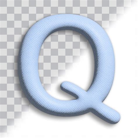 Tecido Oxford 3d Letra Q PSD Premium