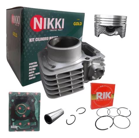 Kit Cilindro Pistão E Anéis Std Nikki Honda Cg 150 Titan Fan Frete grátis