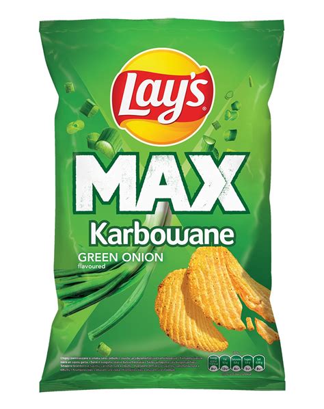LAY S LAYS Chipsy Ziemniaczane Karbowane Zielona Cebulka Green Onion
