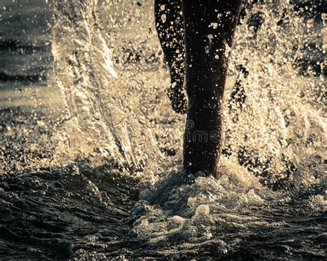 Naked Woman Running Beach Stock Photos Free Royalty Free Stock