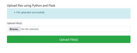 upload files using python and flask