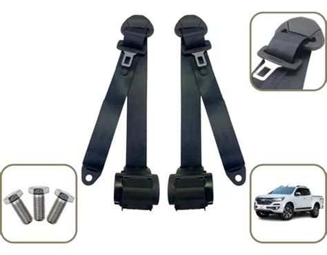 Kit 2 Cinto Segurança Retrátil 3 Pontas Pontos S10 Gm Parcelamento