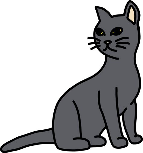Doodle Freehand Sketch Drawing Of Cat Pose 11357877 PNG