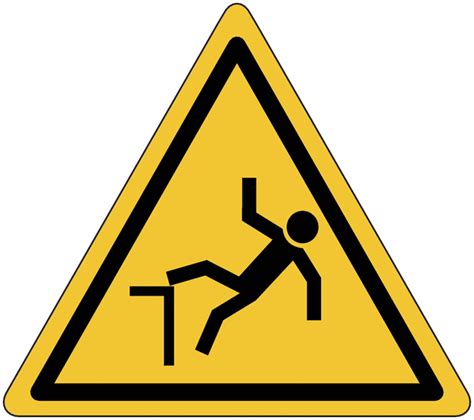 Panneaux de danger Chute avec dénivellation Seton FR