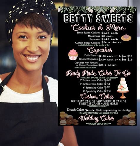 Customized Business Menu Restaurant Menu Chalkboard Style Etsy