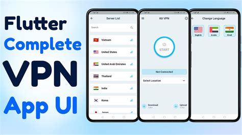 flutter complete vpn app flutter vpn app flutter vpn app ui youtube