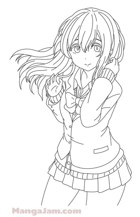 How To Draw Nishimiya Shouko From Koe No Katachi MANGAJAM