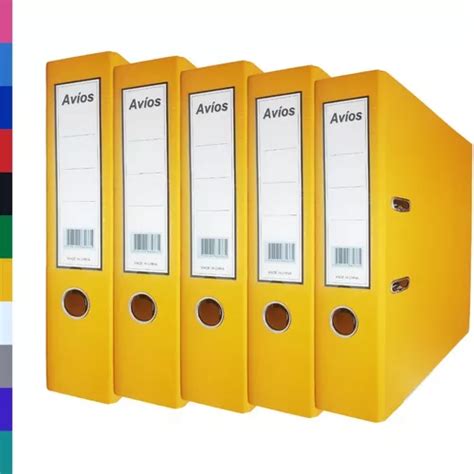 Bibliorato Oficio Avíos Pvc Reforzado Premium X5 Unidades