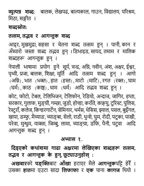 Class 11 Compulsory Nepali Chapter Two Gaunko Maya Complete Exercise