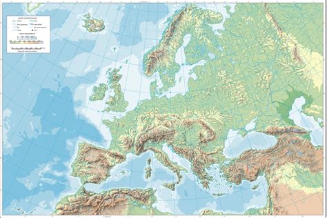 Mapa físico Europa Diagram Quizlet