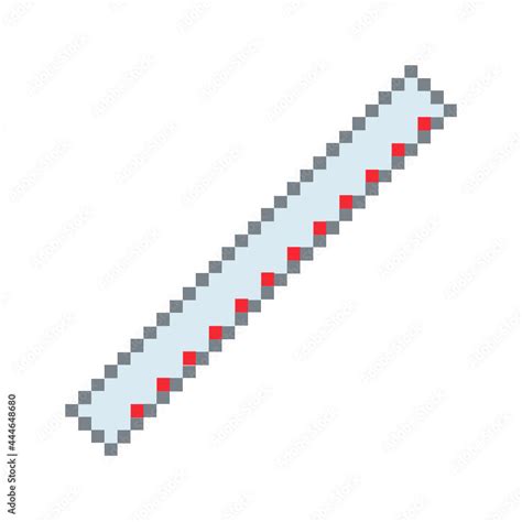 Standard Ruler In Pixel Art Stock Vector Adobe Stock