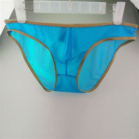 Sexy Herren Slip Höschen Tanga Atmungsaktiv Durchsichtig Weiche