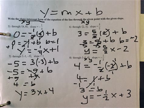 how to calculate an equation of a line math algebra linear functions slope intercept form