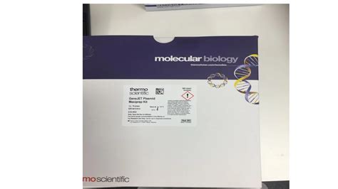 GeneJET Plasmid Miniprep Kit Thermofisher K0502 1 Pack 50 Preps E