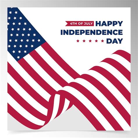 Usa unabhängigkeitstag hintergrunddesignvorlage Premium Vektor