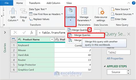 How To Create Union Of Two Tables In Excel Simple Methods