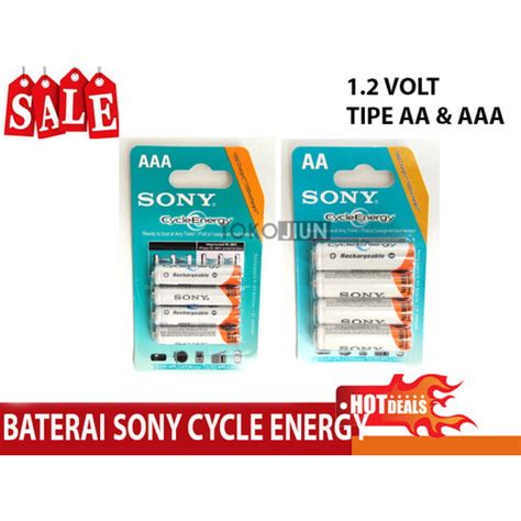 Jual Baterai Sony Cas Isi Ulang AA AAA Sony Cycle Energy Batre