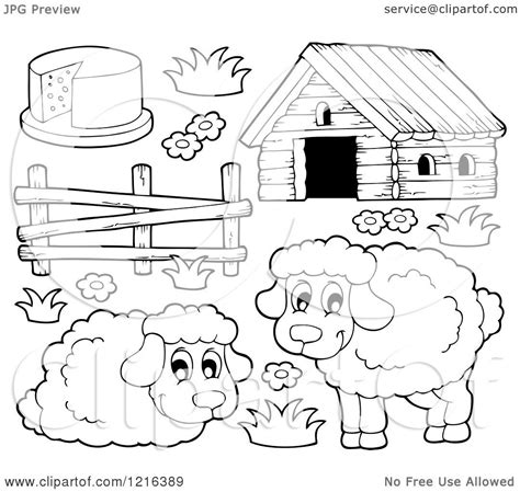 Sheep House Clipart