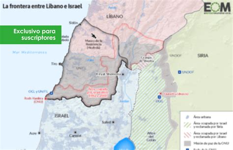 El Mapa De La Frontera Entre L Bano E Israel Mapas De El Orden