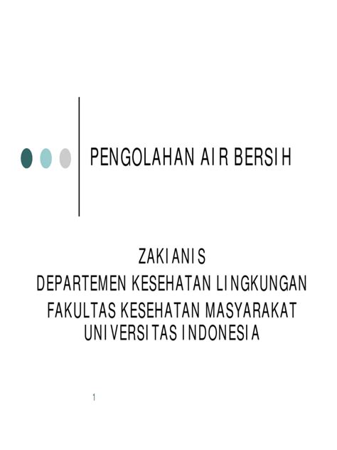 PDF Pengolahan Air Bersih DOKUMEN TIPS