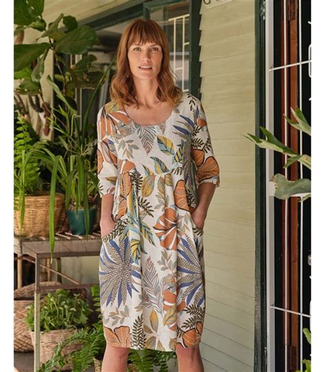 Robe Tunique à poches Femme Pur Lin WoolOvers FR