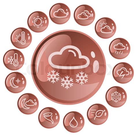 Weather Buttons Stock Vector Colourbox