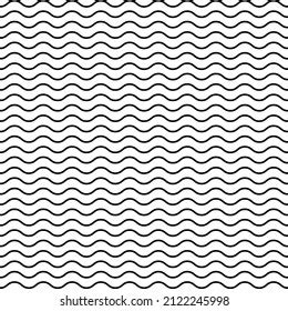Wavy Line Seamless Pattern Black Wave Stock Vector Royalty Free